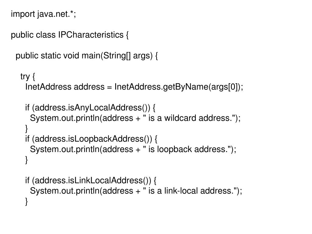 PPT - import java.*; import java.io.*; public class LowPortScanner ... PPT - import java.*; import java.io.*; public class LowPortScanner ...