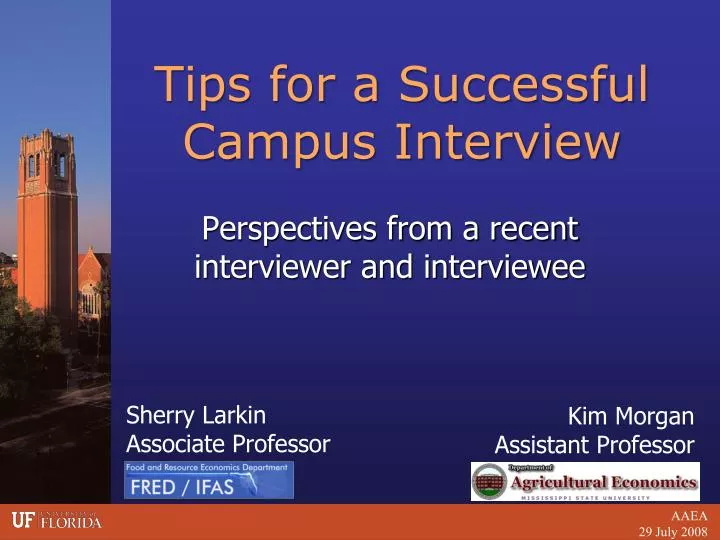 PPT - Tips for a Successful Campus Interview PowerPoint Presentation ...