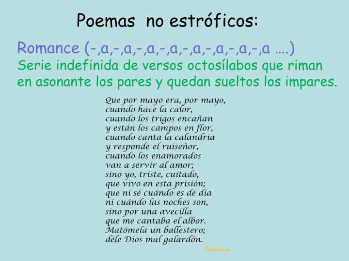 PPT - ESTROFAS Y POEMAS PowerPoint Presentation - ID:4287618
