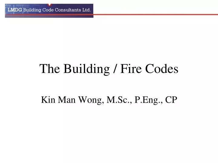 PPT - The Building / Fire Codes PowerPoint Presentation, free download ...