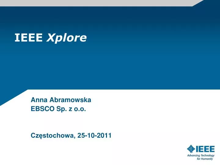 PPT - IEEE Xplore PowerPoint Presentation, free download - ID:4288508