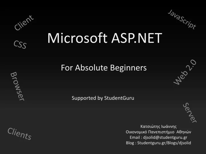 PPT - Microsoft ASP.NET PowerPoint Presentation, free download - ID:4289335