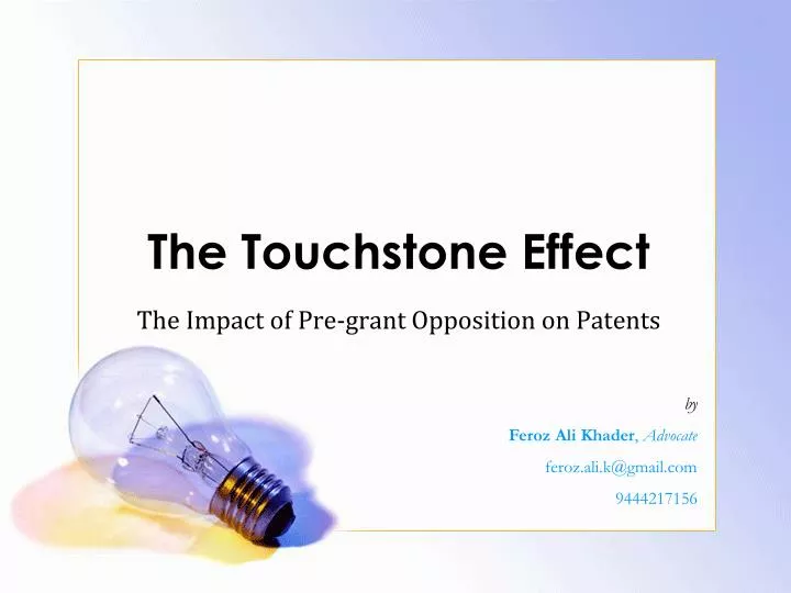 PPT - The Touchstone Effect PowerPoint Presentation, free download - ID ...