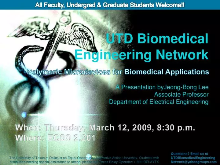 PPT - UTD Biomedical Engineering Network PowerPoint Presentation, free ...