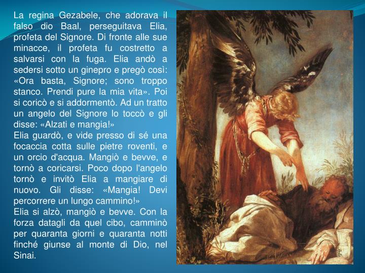 PPT - LA VITA DEL PROFETA ELIA PowerPoint Presentation - ID:4292608