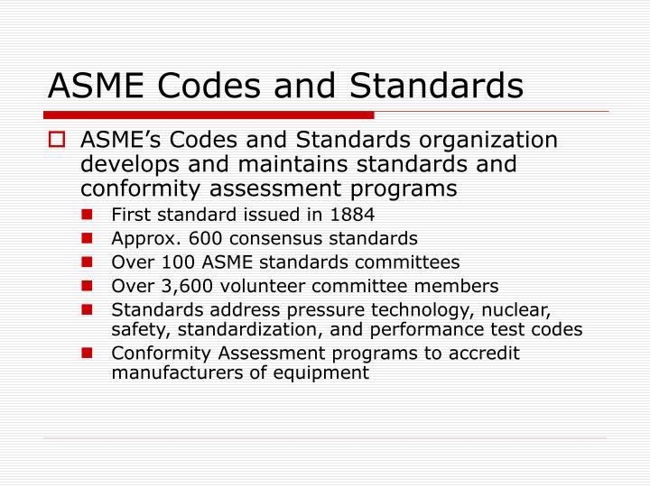 PPT - ASME CODES & STANDARDS PowerPoint Presentation - ID:4293484