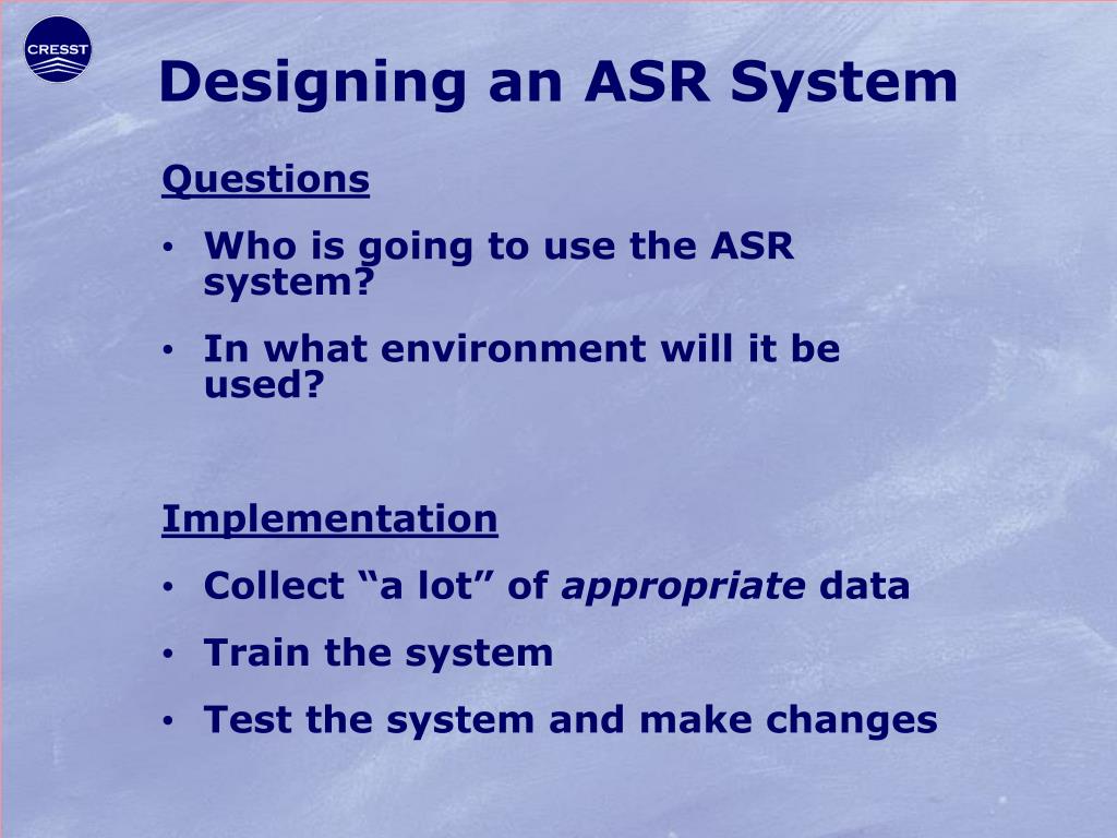 PPT - Applying New Voice Recognition Technology to Formative Assessment ...