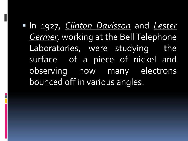 PPT - Davisson- Germer Experiment PowerPoint Presentation - ID:4294084