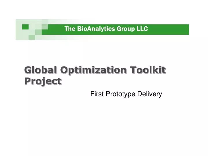 PPT - Global Optimization Toolkit Project PowerPoint Presentation, free ...