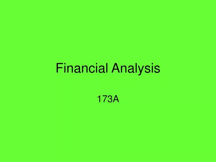PPT - Financial Analysis PowerPoint Presentation, free download - ID ...