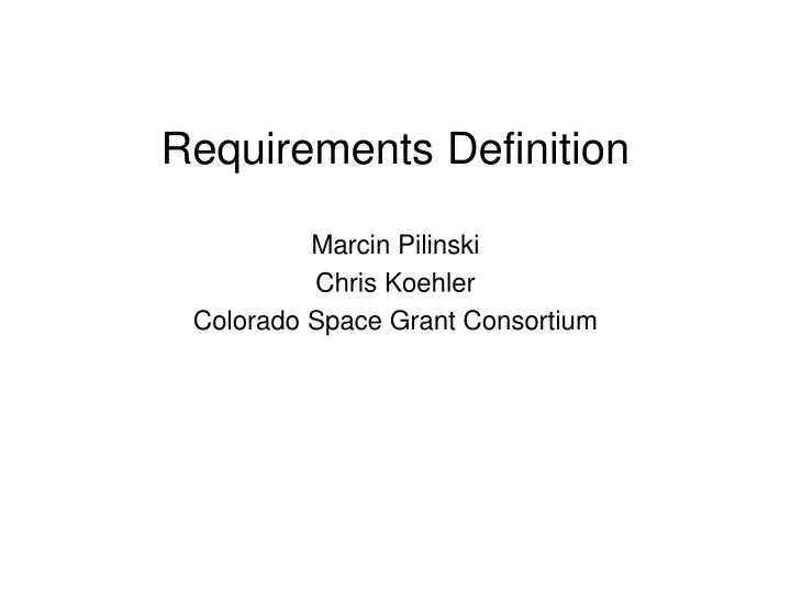PPT - Requirements Definition PowerPoint Presentation, free download ...