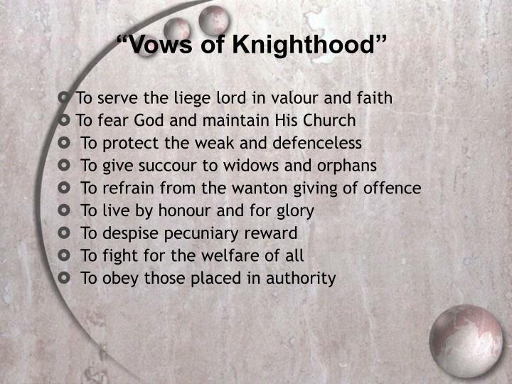 PPT - A Knight’s Code of Chivalry PowerPoint Presentation - ID:4295810