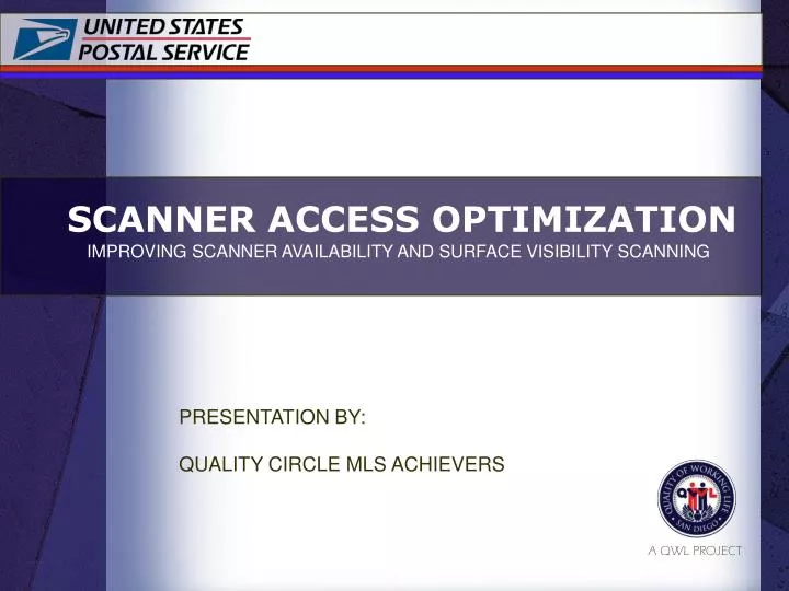 PPT - SCANNER ACCESS OPTIMIZATION PowerPoint Presentation, free ...