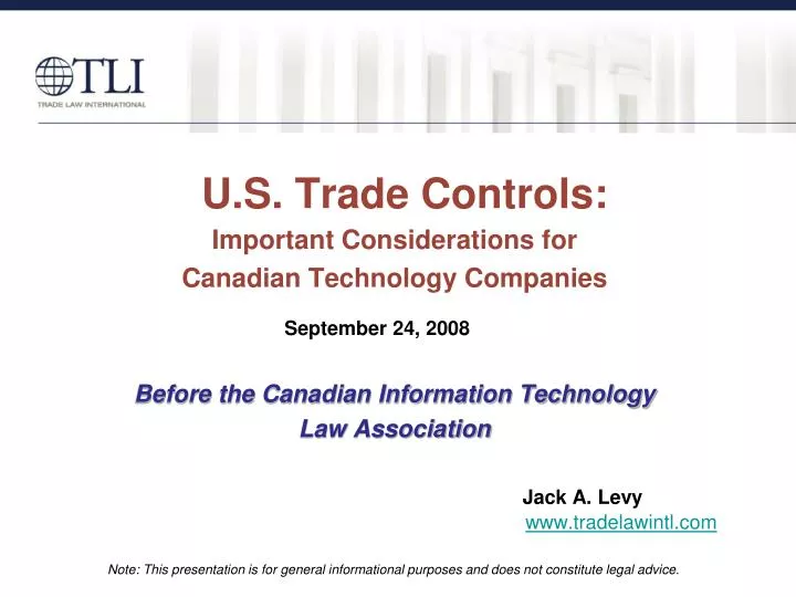PPT - U.S. Trade Controls: PowerPoint Presentation, free download - ID ...
