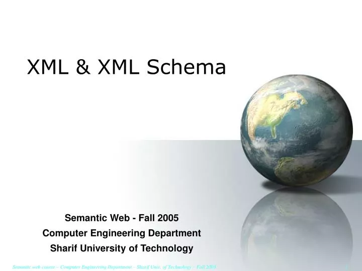 PPT - XML & XML Schema PowerPoint Presentation, free download - ID:4297640