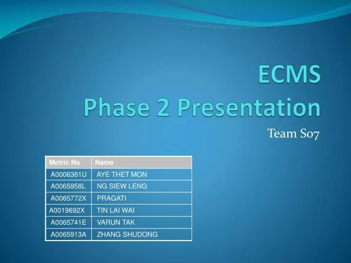 PPT - ECMS Phase 2 Presentation PowerPoint Presentation, free download ...
