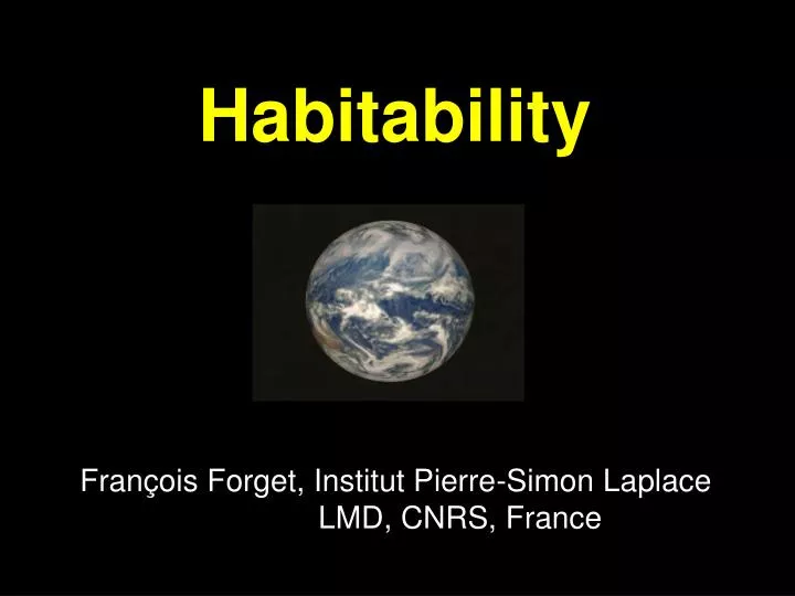 PPT - Habitability PowerPoint Presentation, free download - ID:4298259