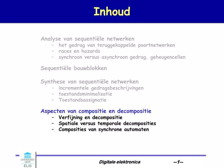 PPT - Inhoud PowerPoint Presentation, free download - ID:4298645