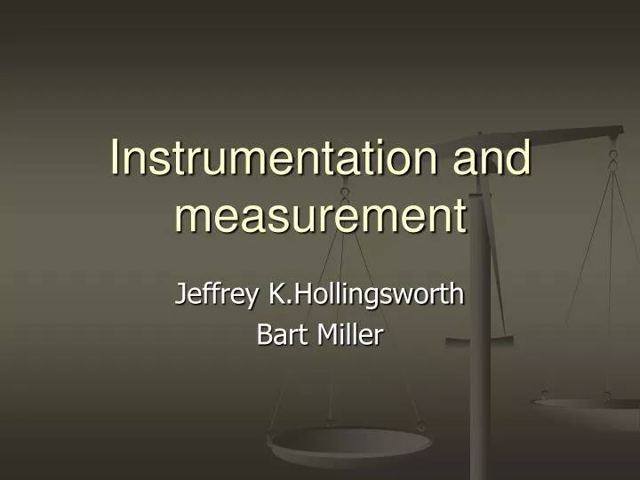 PPT - Instrumentation and measurement PowerPoint Presentation, free ...