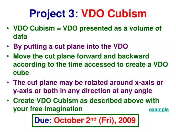 PPT - Project 3: VDO Cubism PowerPoint Presentation, free download - ID:4298978