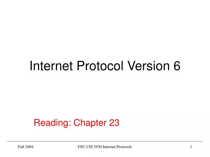 PPT - Internet Protocol Version 6 PowerPoint Presentation, free download - ID:4299598