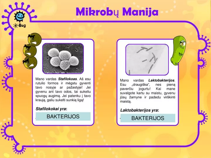 PPT - Mikrobų Mani j a PowerPoint Presentation, free download - ID:4300201