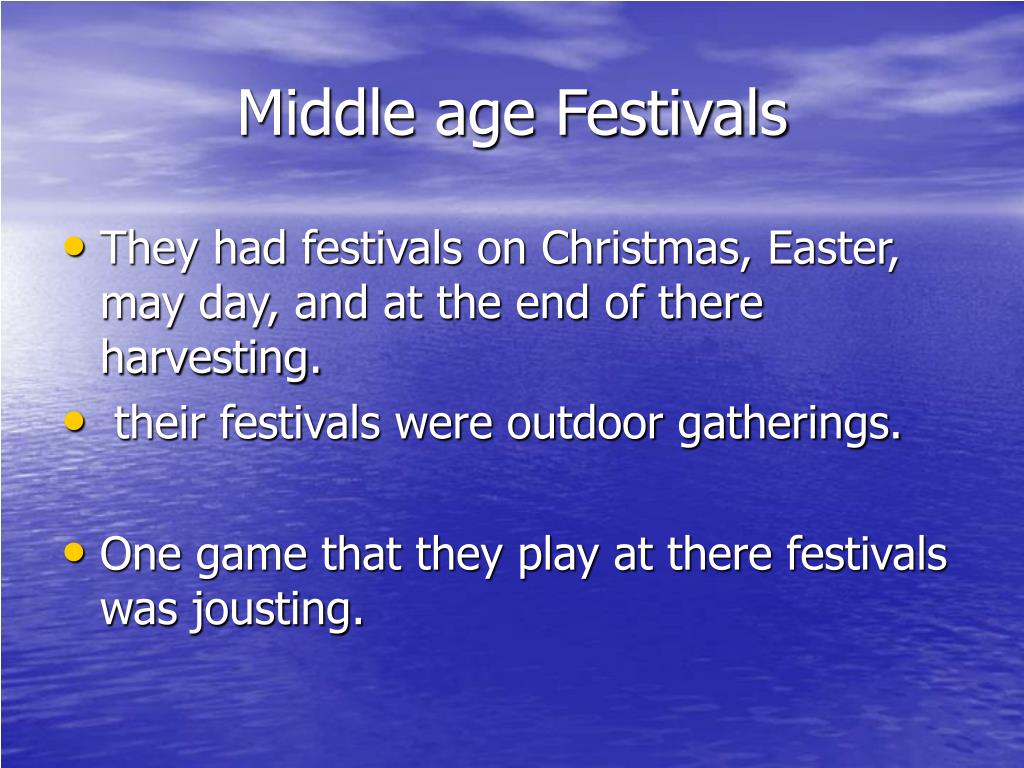 PPT - Middle ages foods & festivals PowerPoint Presentation, free ...