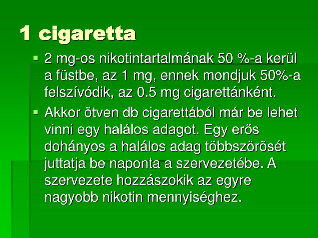 PPT - Ismertető prezentáció a dohányzásról PowerPoint Presentation - ID ...