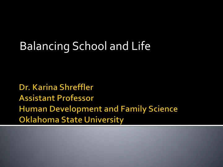 PPT - Balancing School and Life PowerPoint Presentation, free download ...