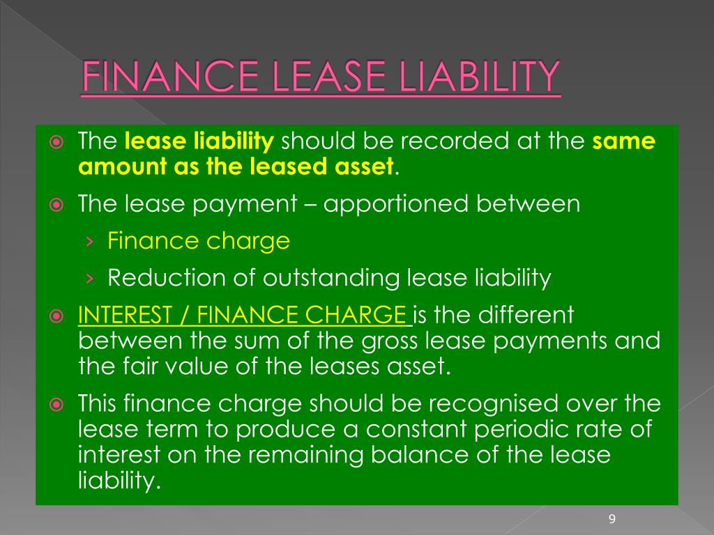 PPT - FINANCIAL LIABILITY: Accounting for Lease by the Lessee ...