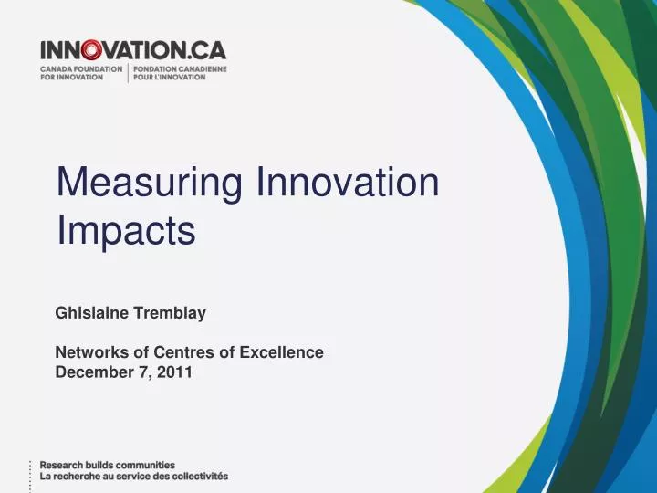 PPT - Measuring Innovation Impacts PowerPoint Presentation, free ...