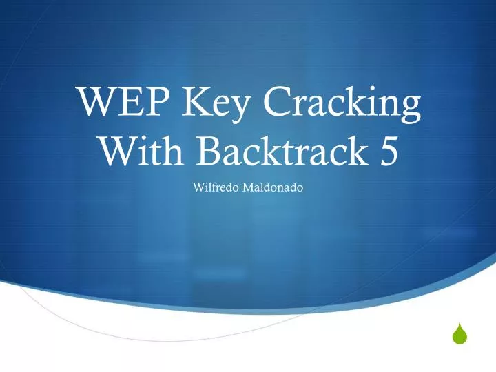 PPT - WEP Key Cracking With Backtrack 5 PowerPoint Presentation, free ...