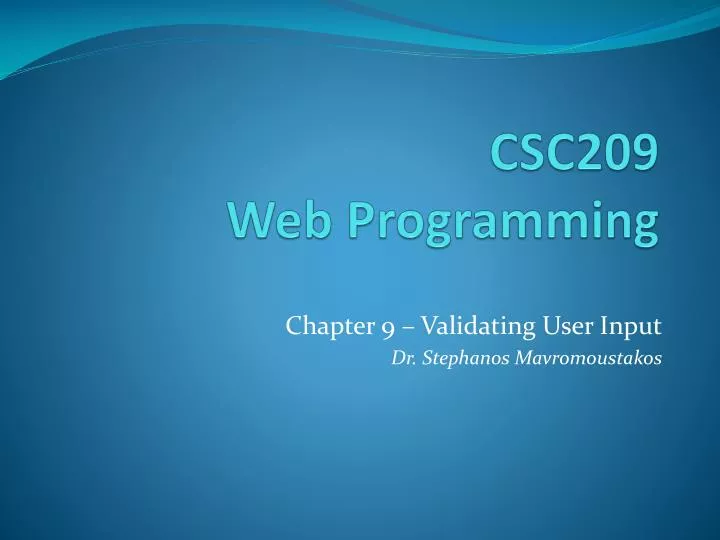 PPT - CSC209 Web Programming PowerPoint Presentation, free download ...