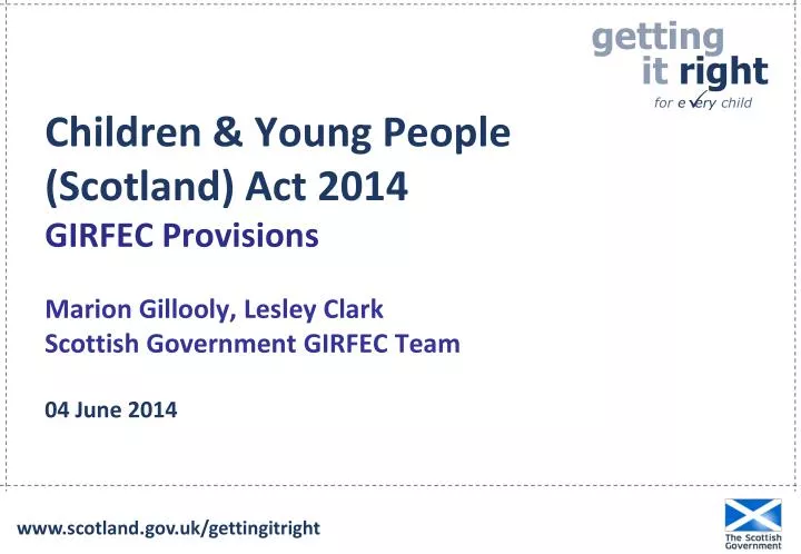 PPT - Children & Young People (Scotland) Act 2014 PowerPoint ...