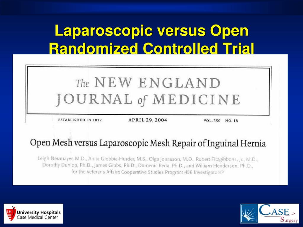 Ppt Laparoscopic Versus Open Inguinal Hernia Repair Powerpoint