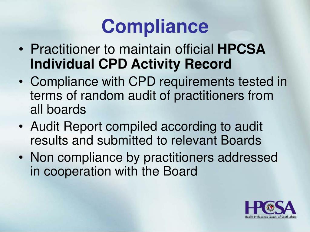 PPT - Enhancing Healthcare Through the New HPCSA CPD System and Its ...