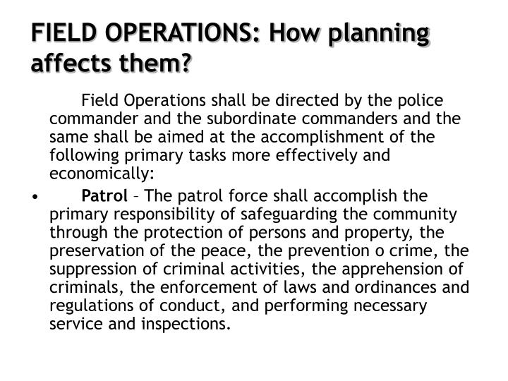 PPT - POLICE OPERATIONAL PLANNING PowerPoint Presentation - ID:4306662