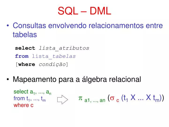 PPT - SQL – DML PowerPoint Presentation, free download - ID:4306805