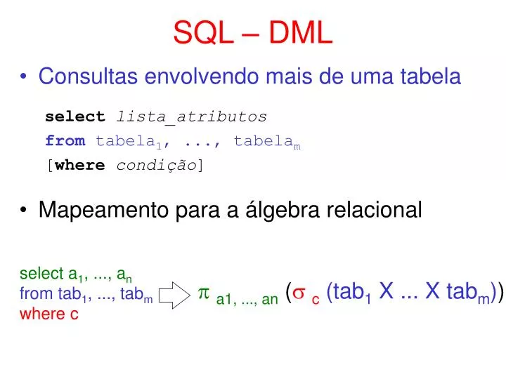 PPT - SQL – DML PowerPoint Presentation, free download - ID:4306809