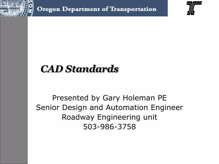 PPT - CAD Standards PowerPoint Presentation, free download - ID:4307054