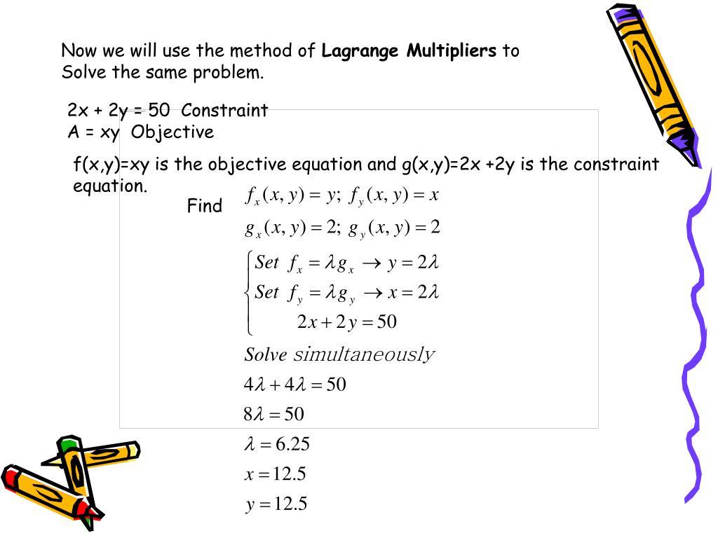 PPT - Lagrange Multipliers PowerPoint Presentation, free download - ID ... PPT - Lagrange Multipliers PowerPoint Presentation, free download - ID ...