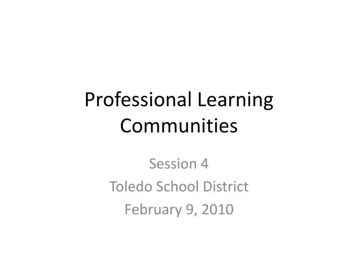 PPT - Professional Learning Communities PowerPoint Presentation, free ...