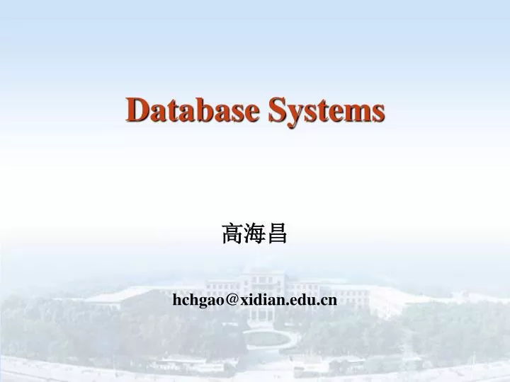 PPT - Database Systems PowerPoint Presentation, free download - ID:4307885