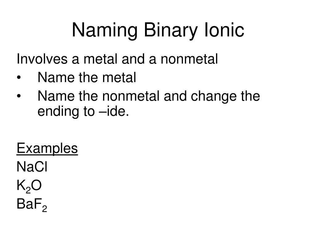 PPT - Bonding & Chemical Nomenclature Chapter 8 & 9 PowerPoint ...