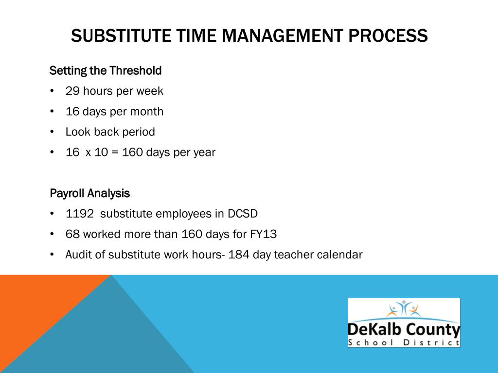 PPT - SUBSTITUTE TIME MANAGEMENT PROCESS 2013-2014 Tekshia Smith, CHRO ...