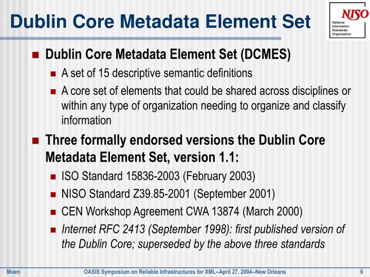 PPT - The Dublin Core Metadata Initiative: Cross-domain resource ...