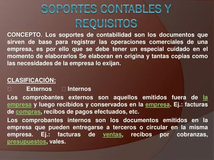 PPT - SOPORTES CONTABLES Y REQUISITOS PowerPoint Presentation, free ...