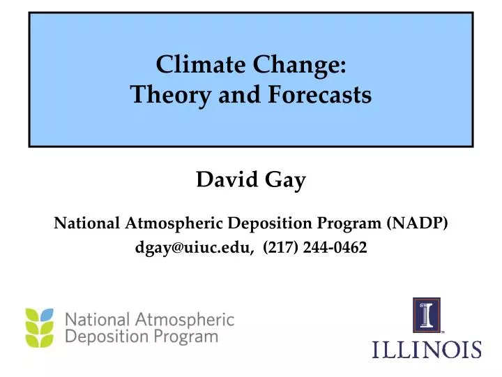 PPT - Climate Change: Theory and Forecasts PowerPoint Presentation ...