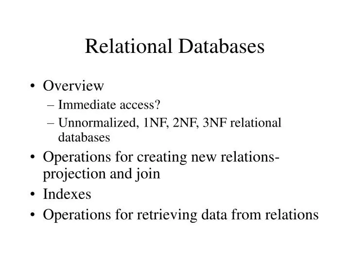 PPT - Relational Databases PowerPoint Presentation, free download - ID ...