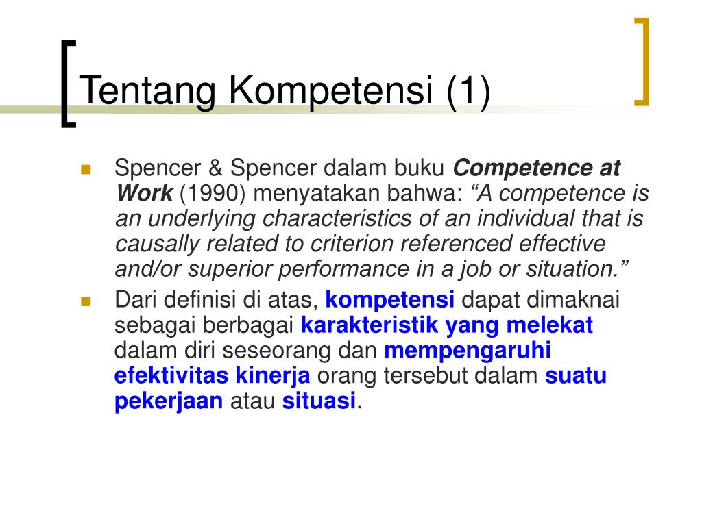 PPT - Kompetensi Sebagai Salah Satu Dimensi Kinerja PowerPoint ...